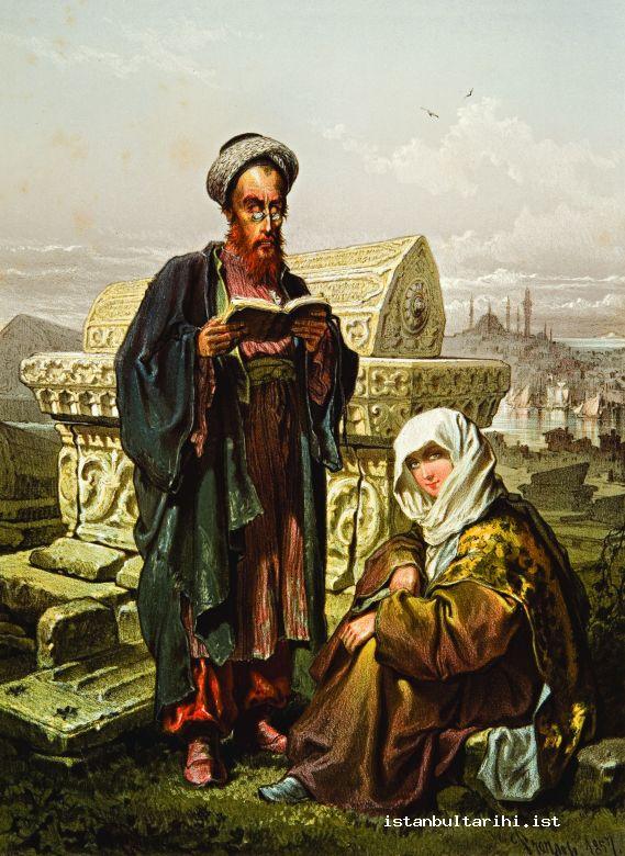 10- İstanbul’da bir Yahudi mezarlığı (Preziosi)